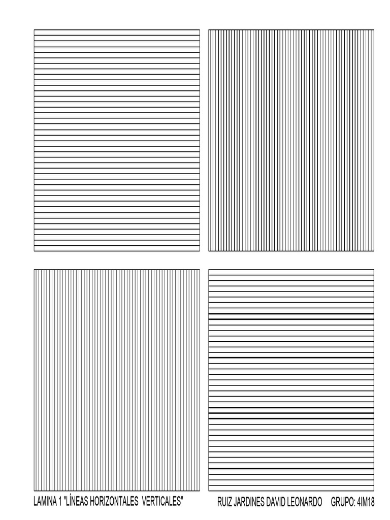 Lamina 1 - Lineas Horizontales y Verticales | PDF