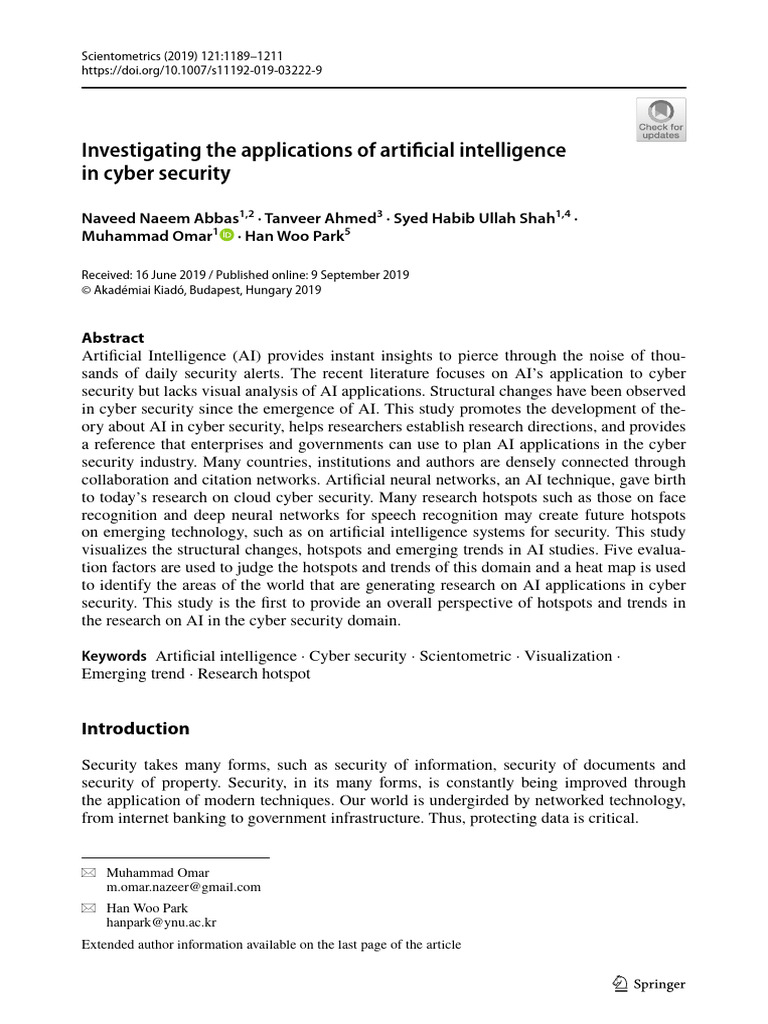 Abbas - Investigating - The - Applications - of - Artifi | PDF | Artificial Intelligence ...
