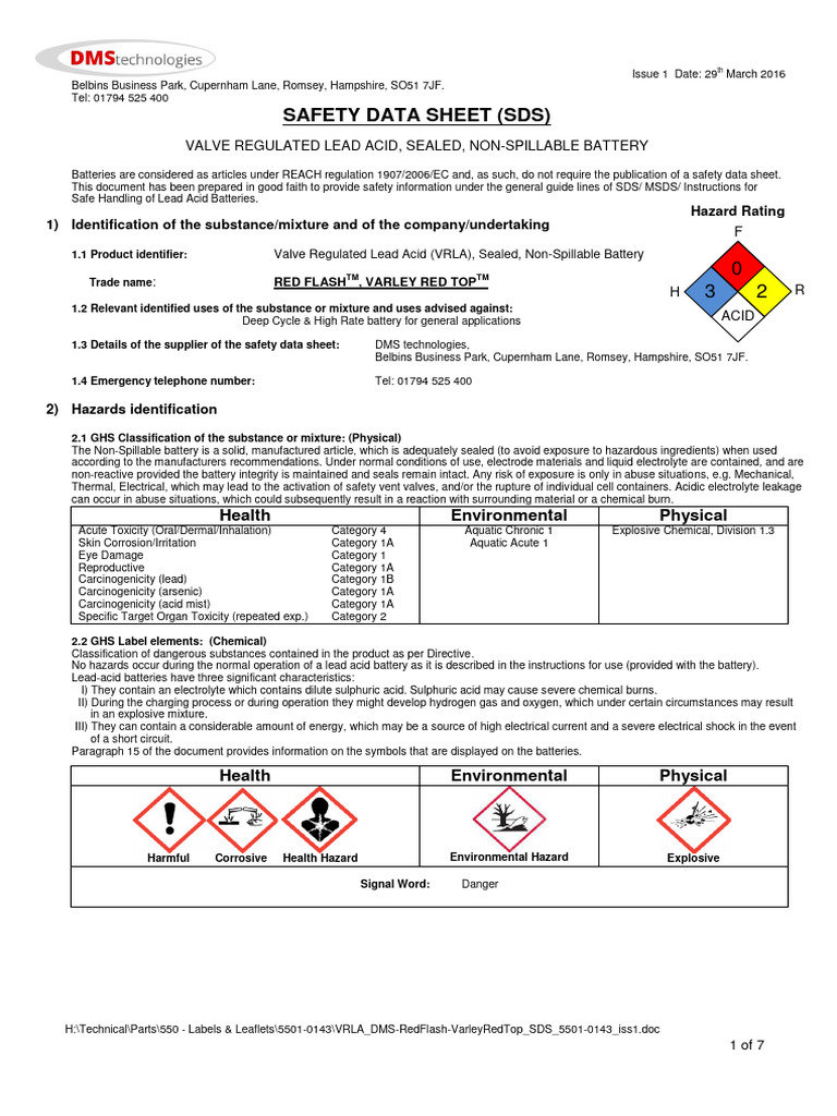 Safety Data Sheet | Download Free PDF | Toxicity | Chemistry