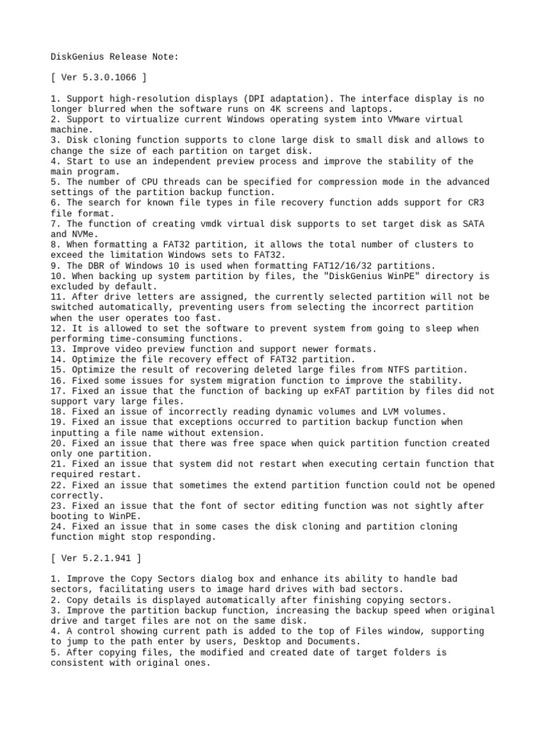 releasenote | Download Free PDF | Computer File | File System