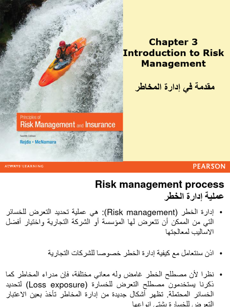 Chapter 3 Introduction To Risk Management - Arabic | PDF