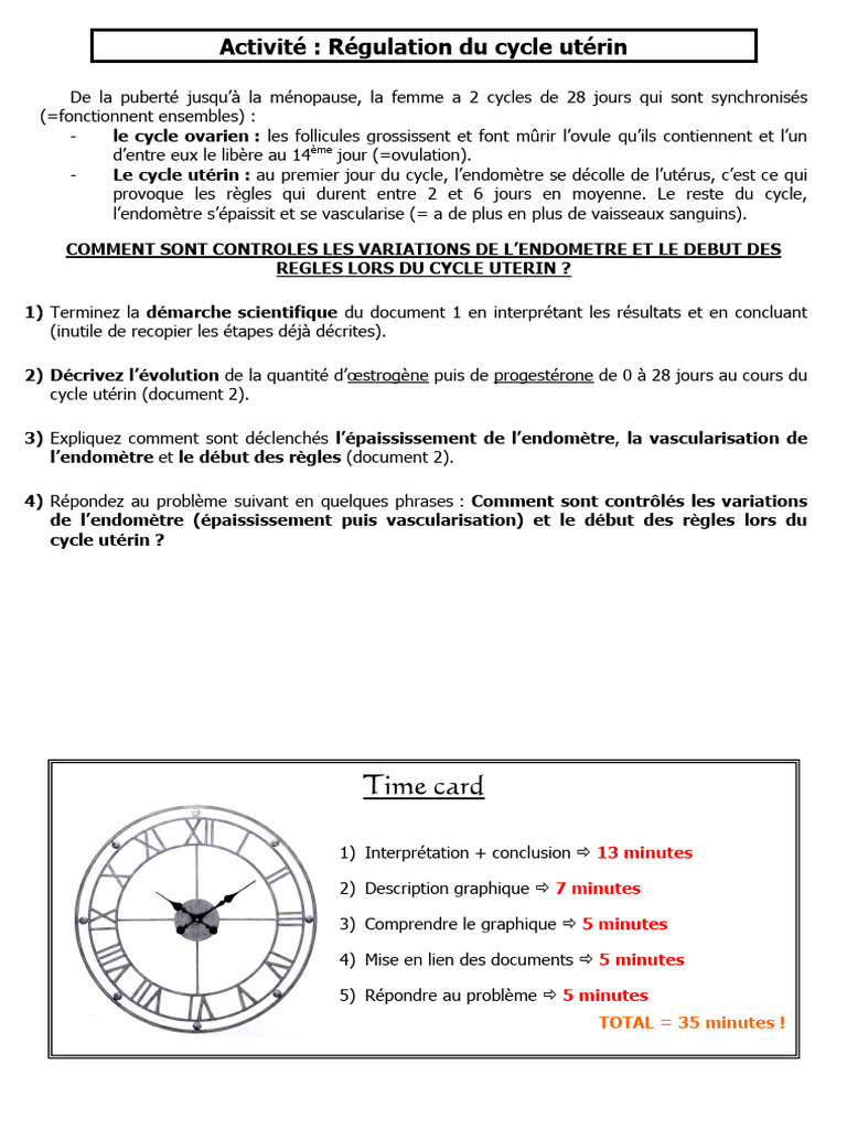 Comprendre le Cycle Utérin | PDF | Cycle menstruel | Progestérone