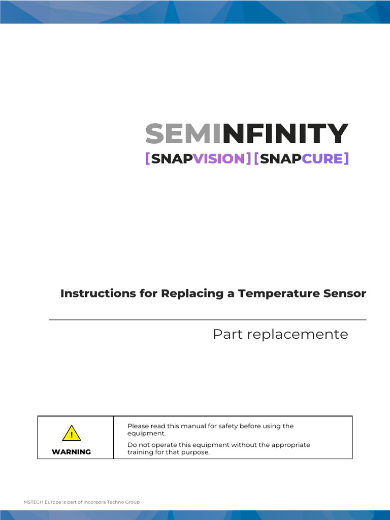 Temperature Sensor Replacement Instructions | PDF | Equipment ...