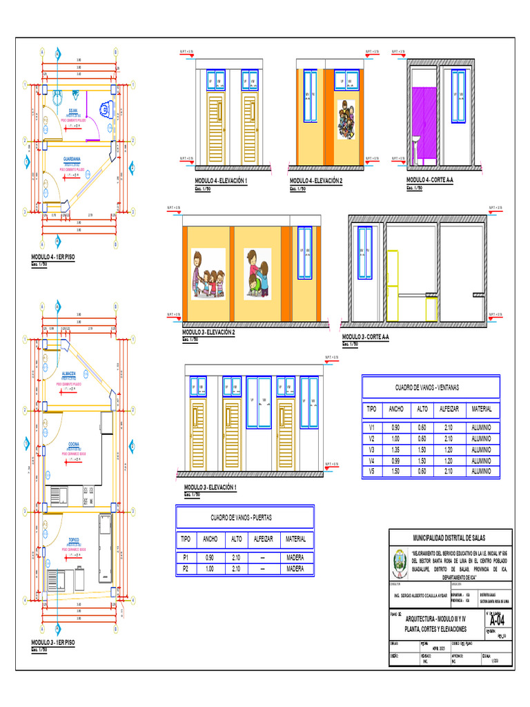 ARQ. MODULO III IV Y ESCALERA A 04 05 06 Layout1 | PDF
