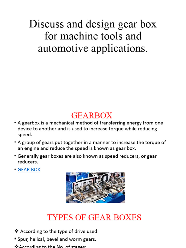 Design of Gear Box | PDF | Gear | Mechanical Engineering