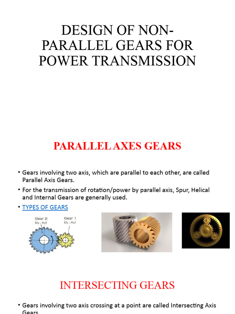 Design of Non Parallel Gears | Download Free PDF | Gear | Classical ...