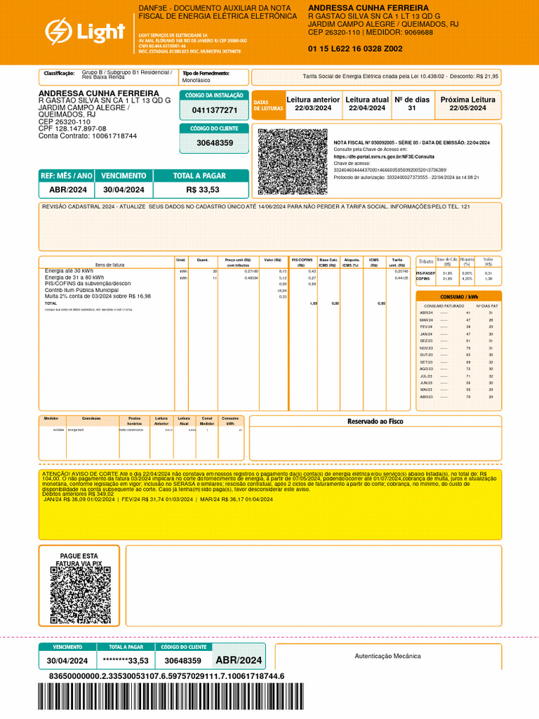 FaturaIndividual 20240505 225715 | PDF | Pagamentos