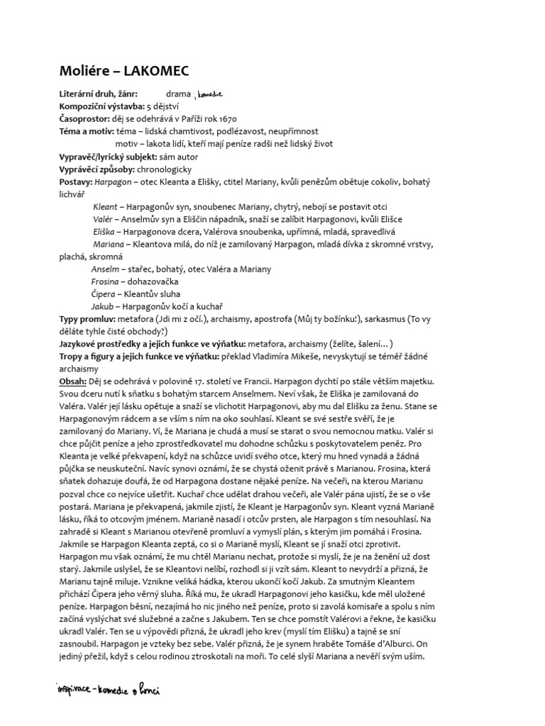 Lakomec - Molière | PDF