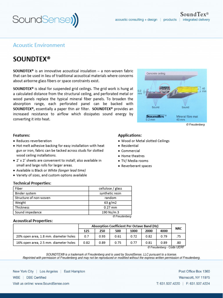 SOUNDTEX® | PDF | Fibers | Materials