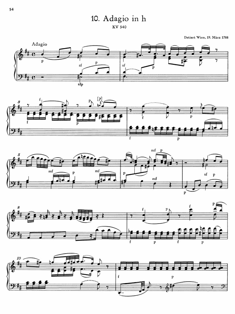 Adagio K. 540 | PDF