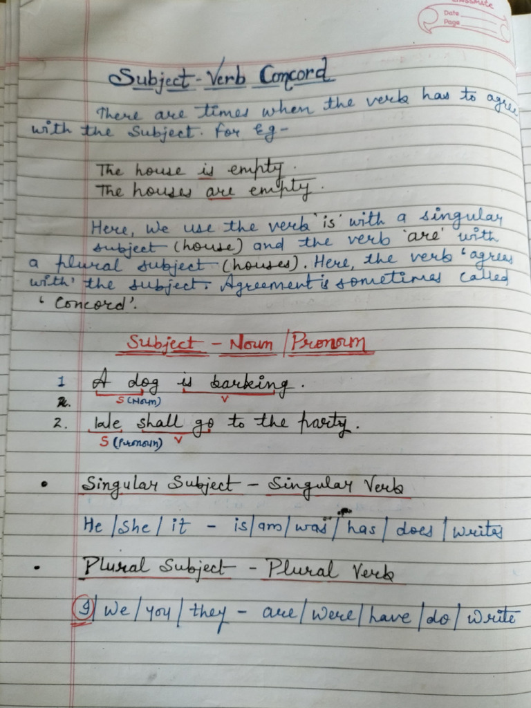 Subject - Verb Concord | PDF