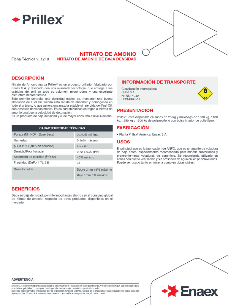 HDT Prillex | PDF | Sustancias químicas