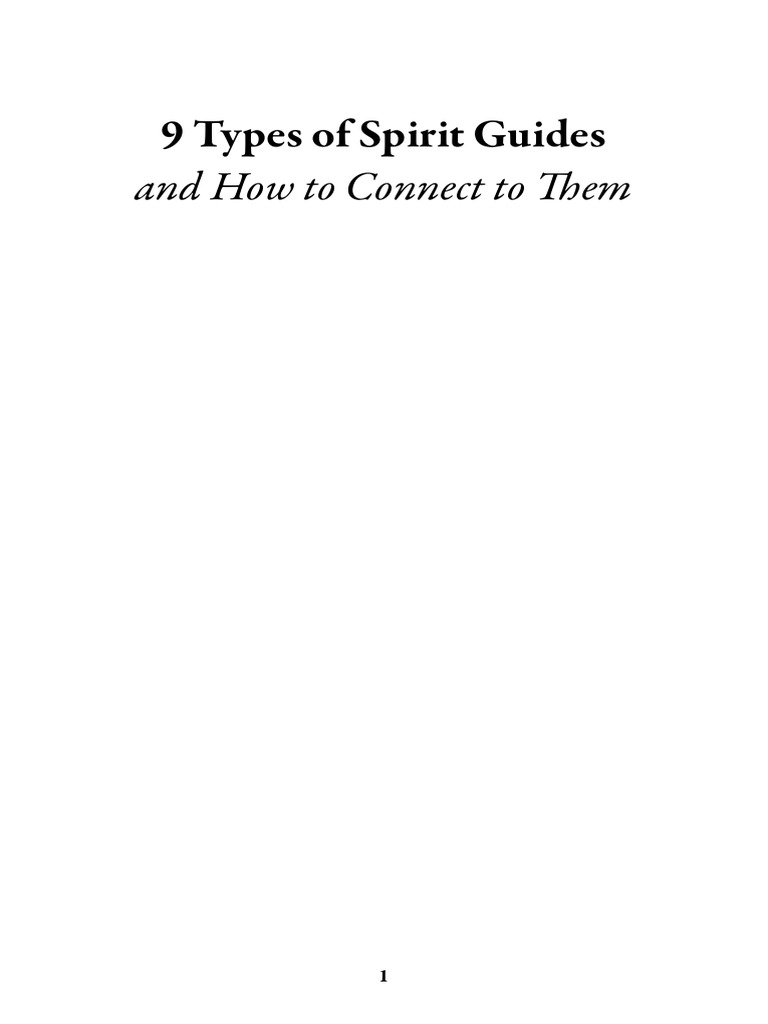 9 Types of Spirit Guides and How To Connect To Them - EH | PDF | Angel ...