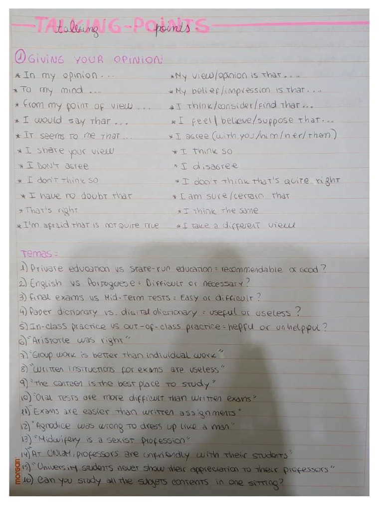 Talking Points | PDF