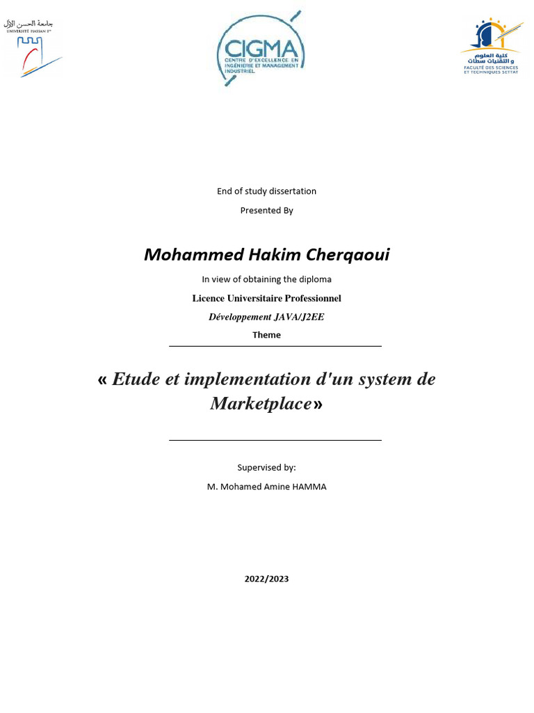 Mohammed Hakim Cherqaoui Rapport PFE D2J - Hakim Cherqaoui | PDF | Software Development Process ...