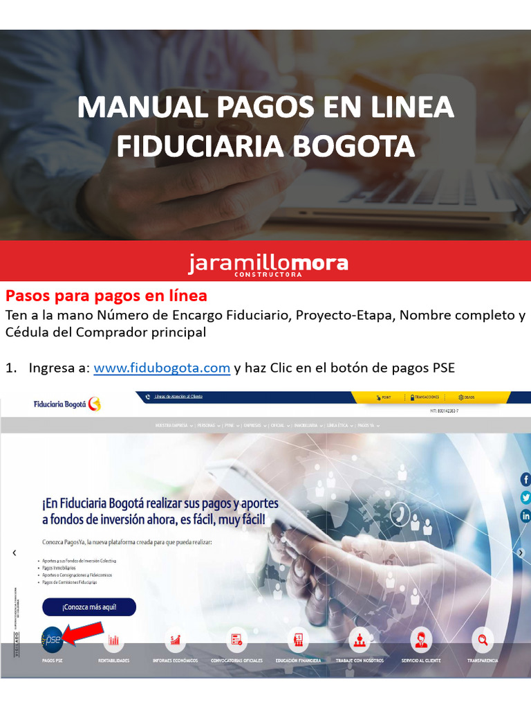 MANUAL DE PAGOS EN LINEA FIDUBOGOTA | PDF | Tarjeta de débito | Industrias de servicio