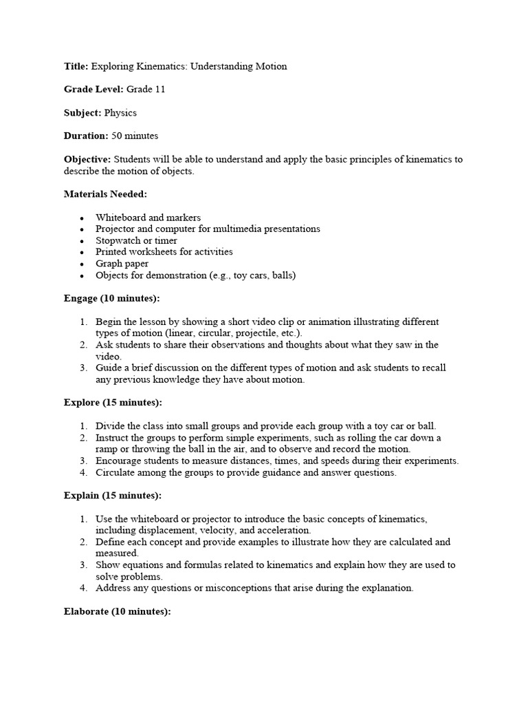 Exploring Kinematics 16 | PDF | Acceleration | Kinematics