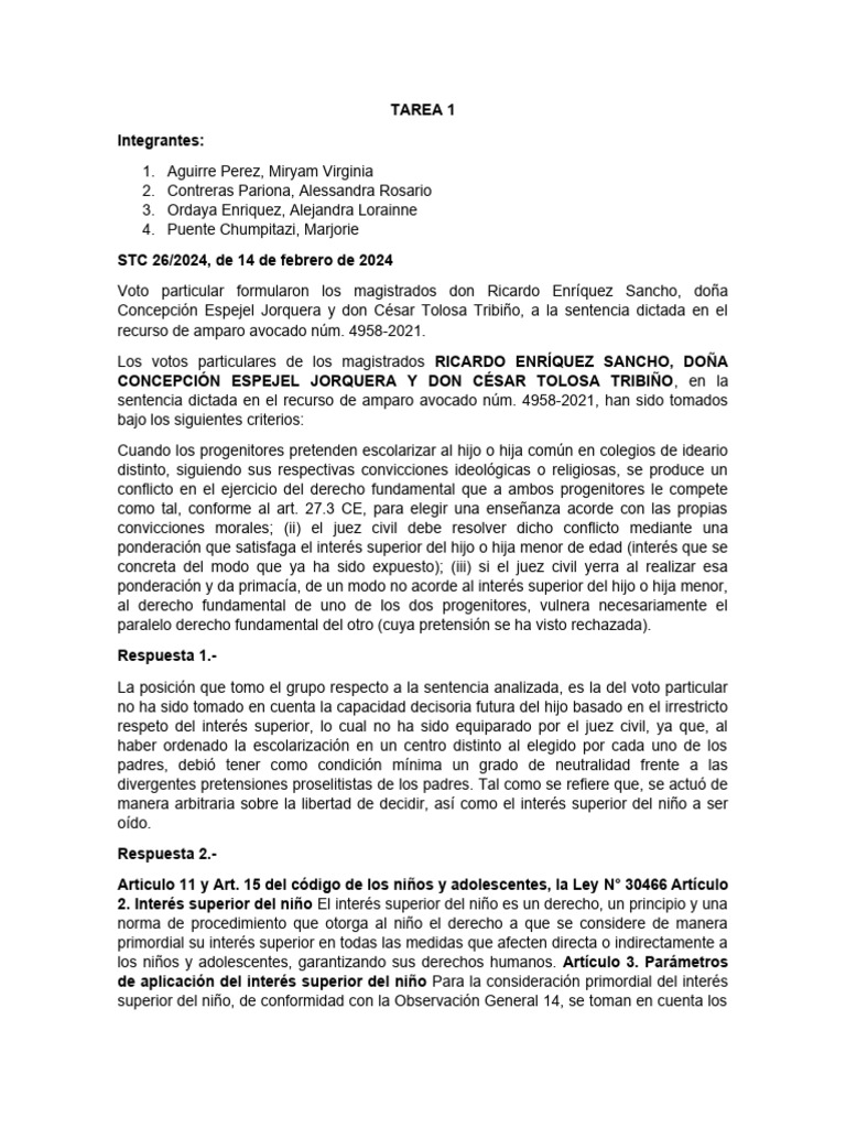 STC 26-Tarea - Final | PDF | Mejores intereses | Moralidad