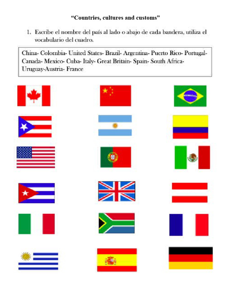 Countries 7º Básico | PDF
