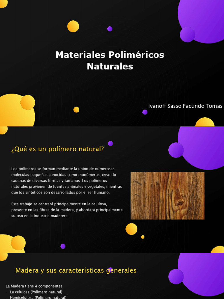 Materiales Poliméricos Naturales | PDF | Madera | Polímeros