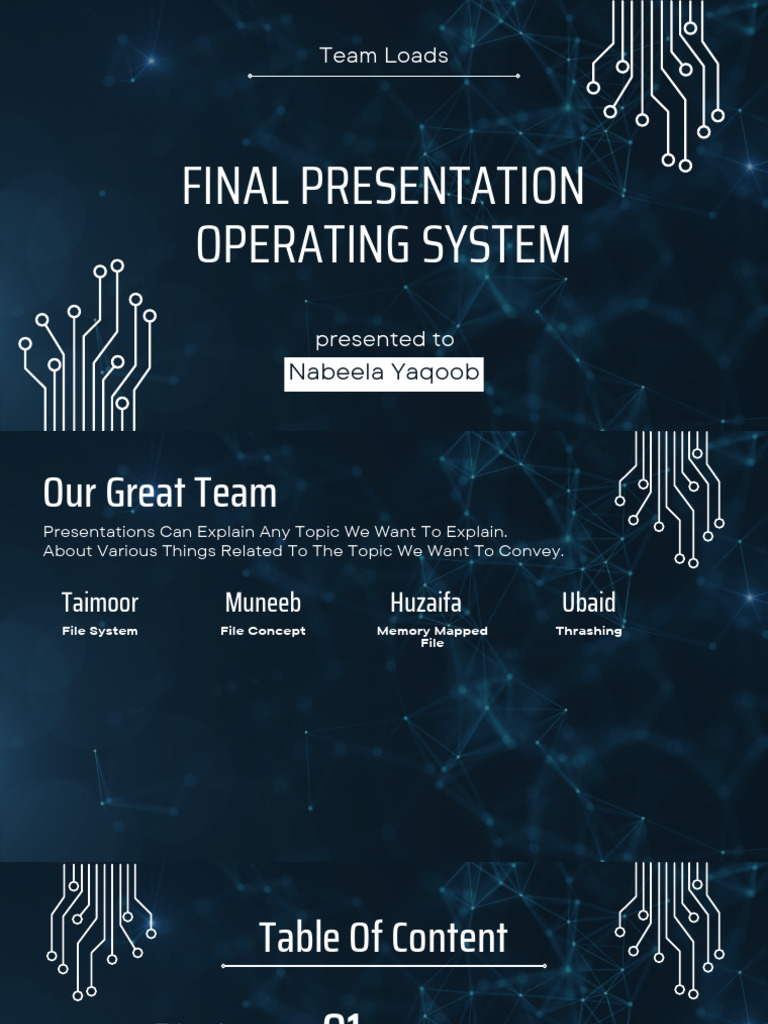 Team Loads: Final Presentation Operating System | PDF | Computer File | Computer Data Storage