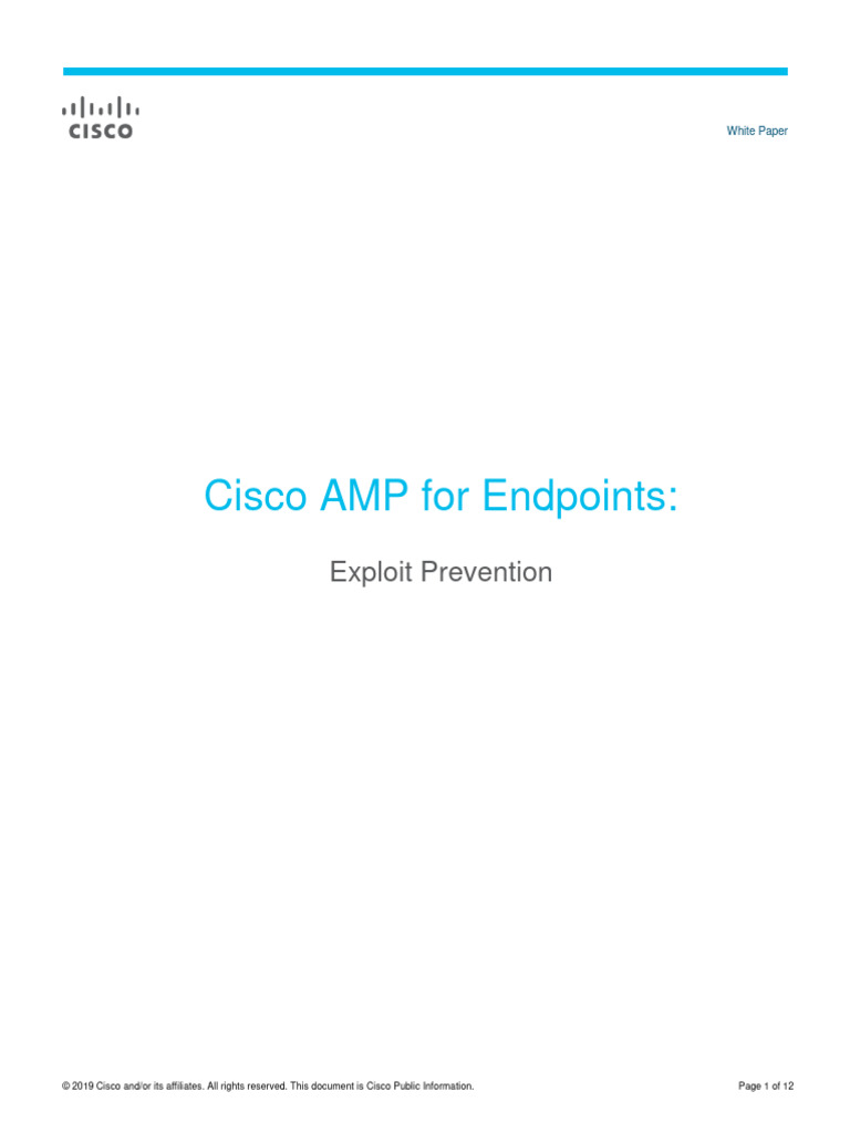 Cisco AMP For Endpoints: Exploit Prevention | PDF | Malware | Computer Security