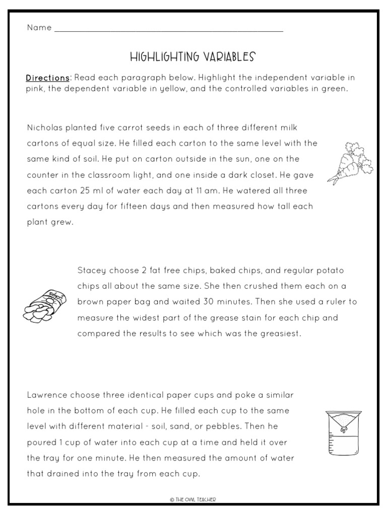 Highlighting Variables | PDF