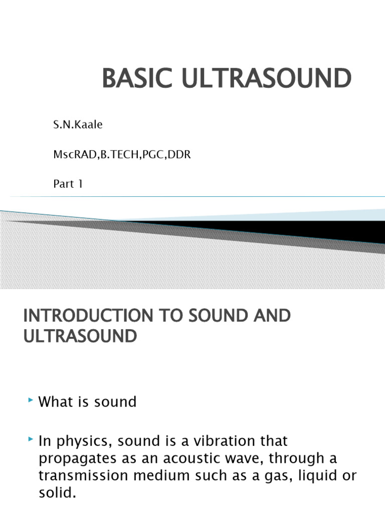 Basic Ultrasound-Part 1 | PDF | Sound | Waves