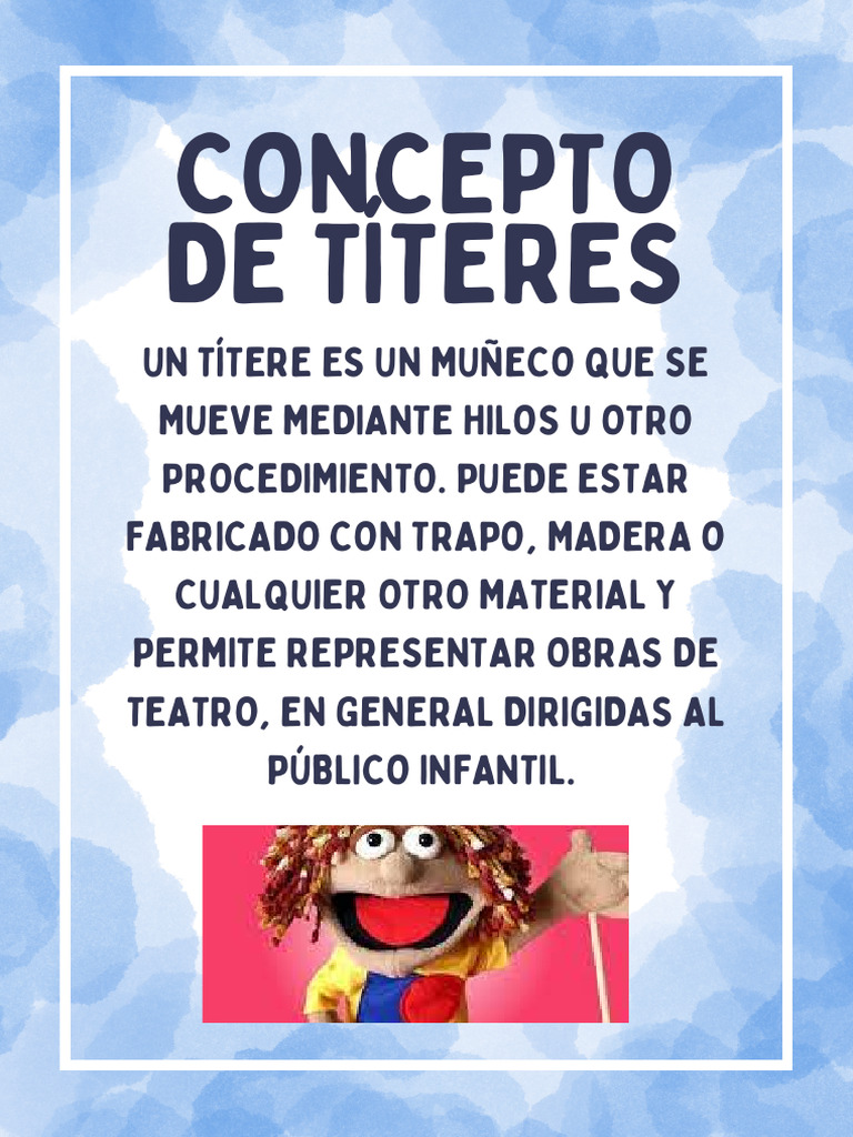 Concepto de Títeres | PDF | Marionetas | Literatura oral