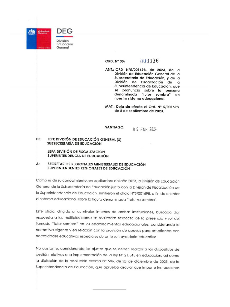 Ordinario 5 - 000036 Sobre Tutor Sombra | PDF