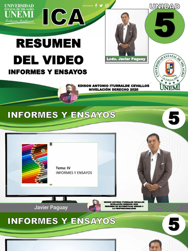 5 Unidad 5 Resumen Del Video Informes y Ensayos | PDF
