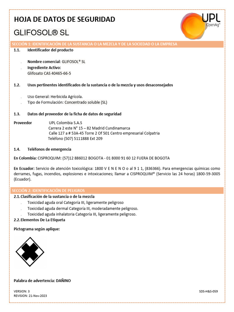 GLIFOSOL SL | Descargar gratis PDF | Agua | Corrosión
