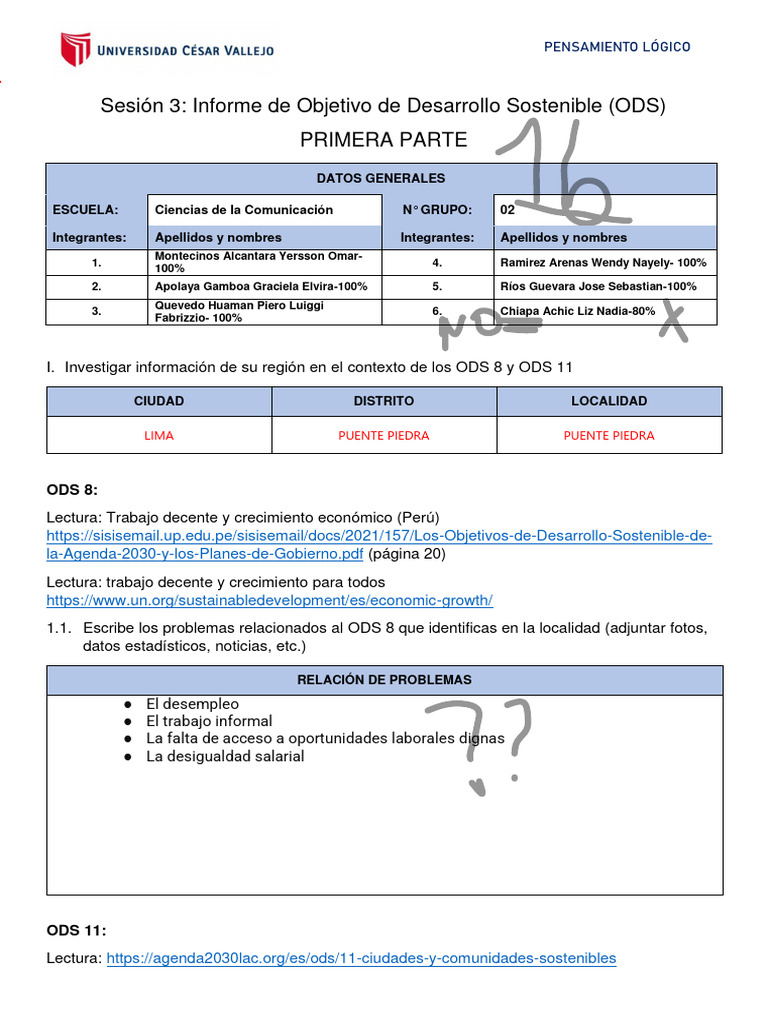 Modelo de Informe 1 ODS GRUPO 2 | PDF | Contaminación | Agua