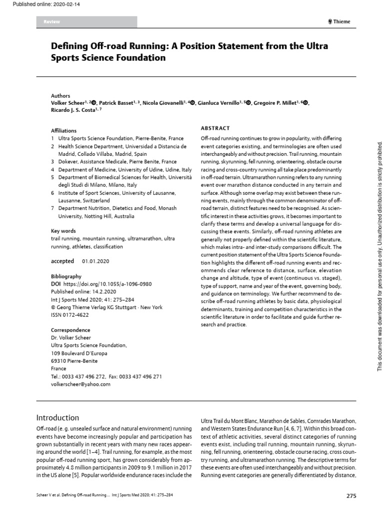 1.defining Off-Road Running | PDF | Long Distance Running | Athletics