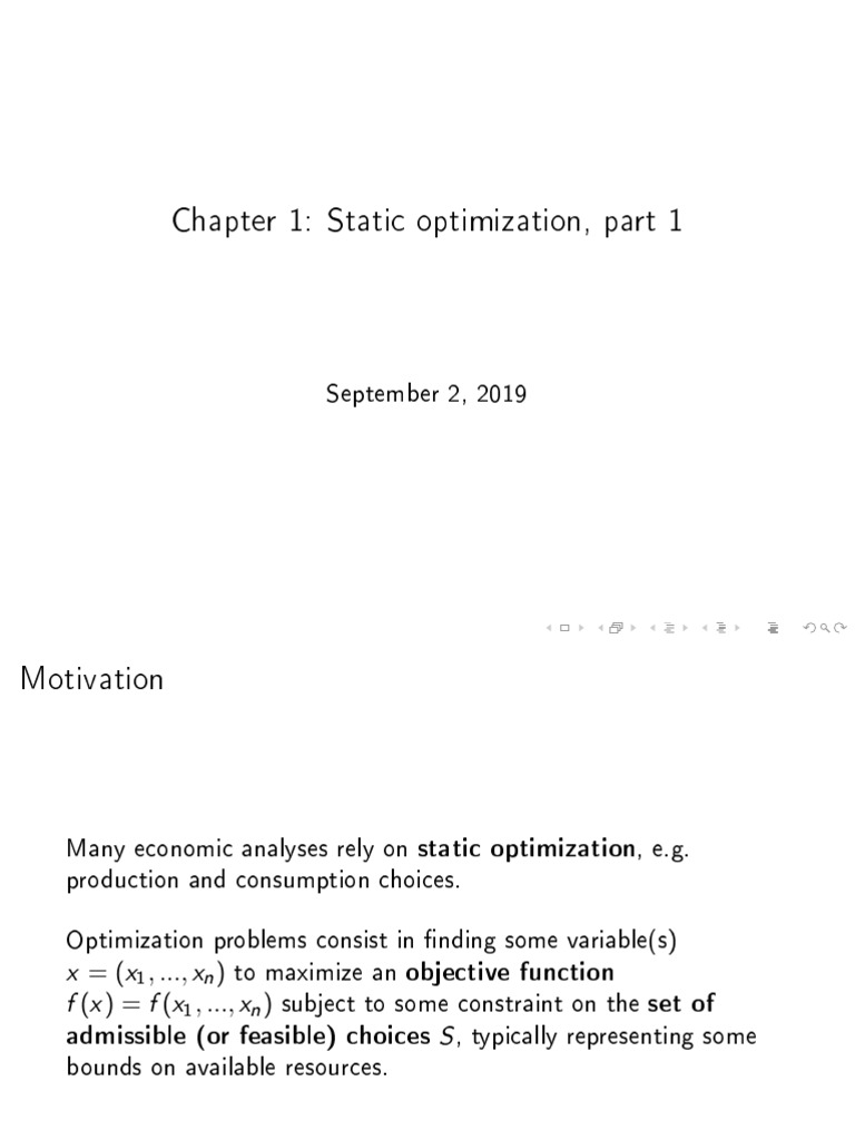 Static Optimization Techniques Explained | PDF | Mathematical ...