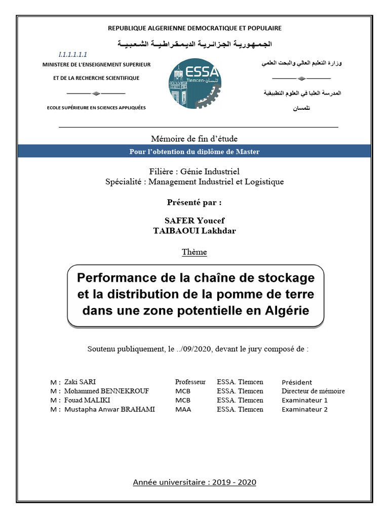 Mémoire Master | PDF | Inventaire | Entrepôt