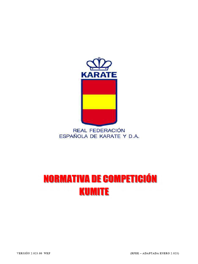 V0rfek Reg Comp Kumite 2023 | PDF | Árbitro | Juez