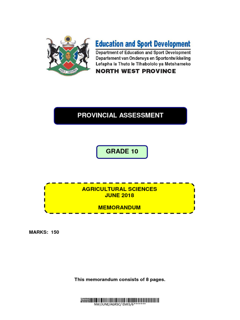 Provincial Assessment: Grade 10 | PDF | Environmental Degradation ...