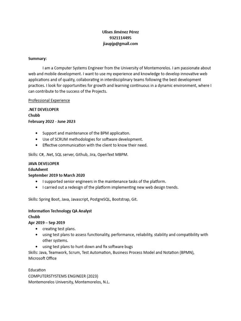 Ulises Jiménez Pérez | PDF