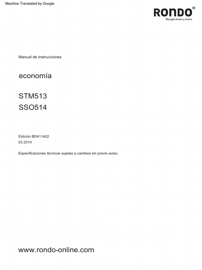 Manual de Instrucciones STM513 Rondo | PDF | Ingenieria Eléctrica ...