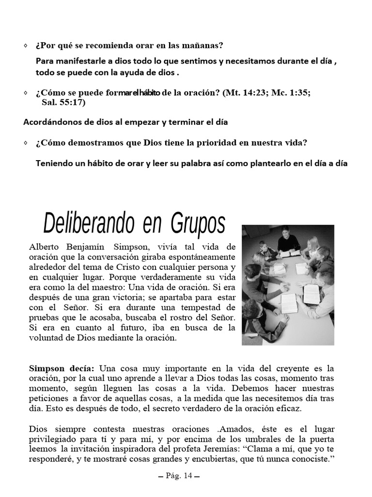 EFI_Actividades La Oración | PDF | Oración | Creencia religiosa y doctrina