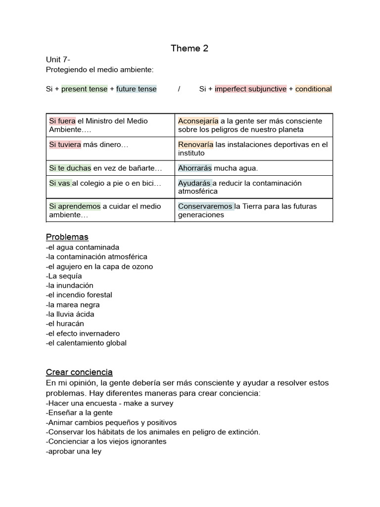 Spanish- the environment | PDF | Contaminación | Entorno natural
