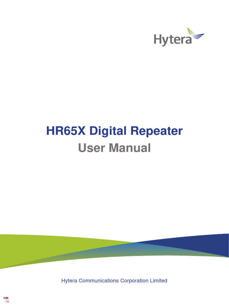 Hytera HR655 User Manual | PDF | Electromagnetic Interference | Radio
