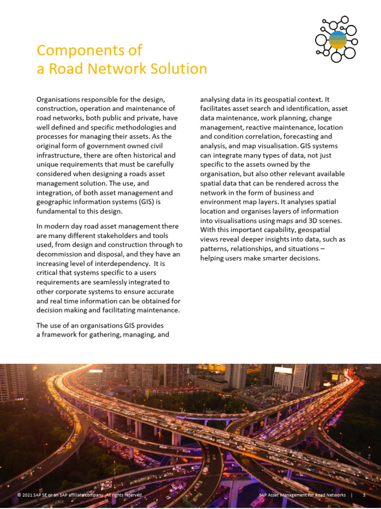 Sap Asset Management For Road Networks 5 Download Free Pdf Geographic Information System