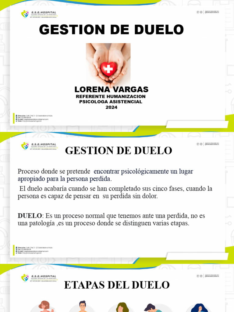 Gestión del Duelo: Etapas y Estrategias | PDF | Dolor | Conceptos ...