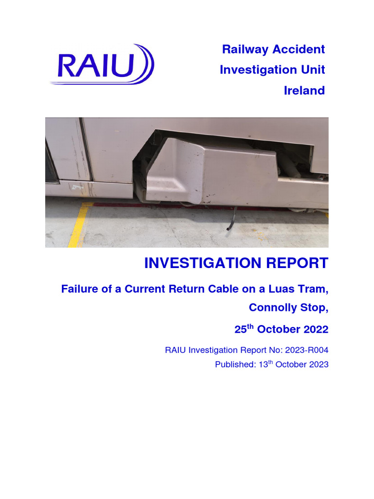 221025_tdlr_current_return_failure | PDF | Electric Current | Tram