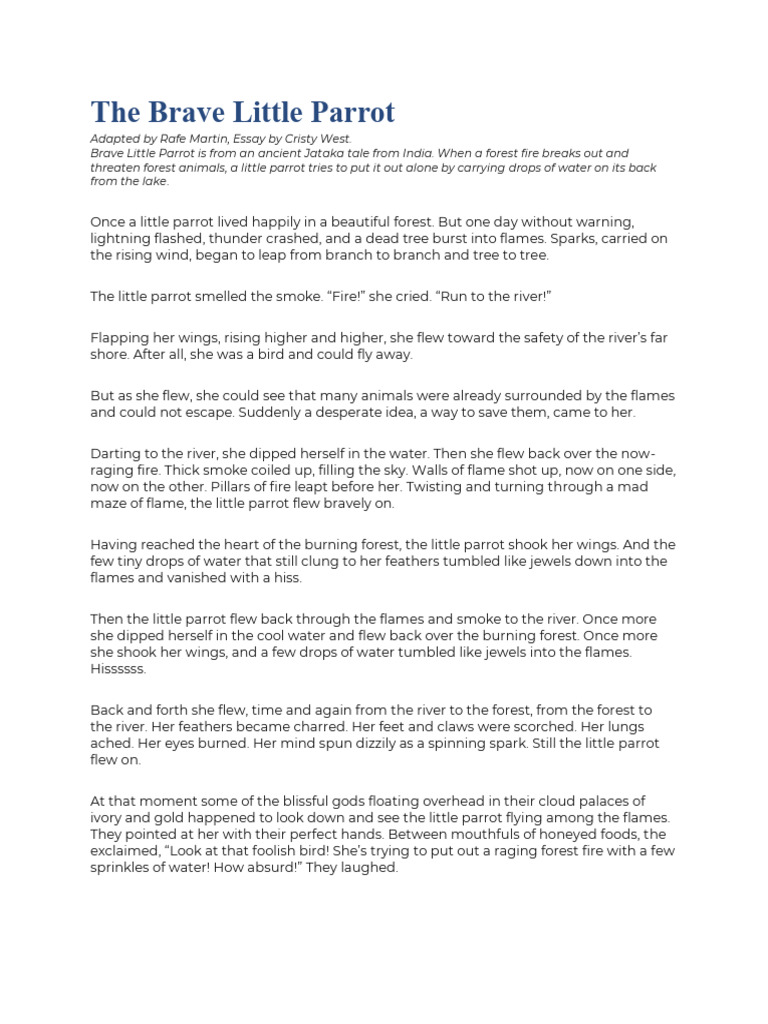 The Brave Little Parrot | PDF