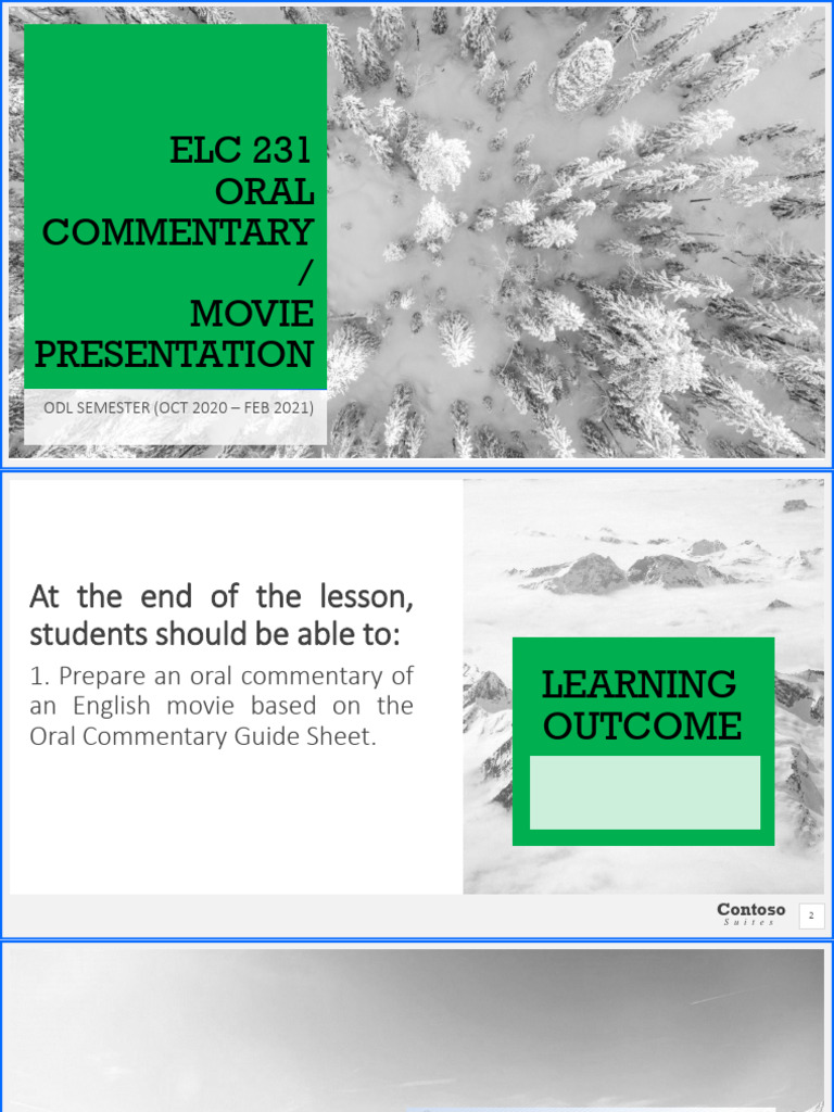 Oral Commentary About the Favourite Movie Guideline | PDF | Nonverbal ...