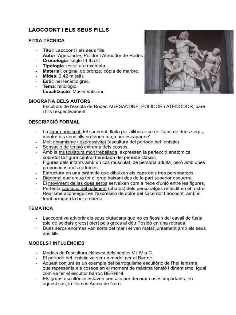 Laocoont I Els Seus Fills | PDF
