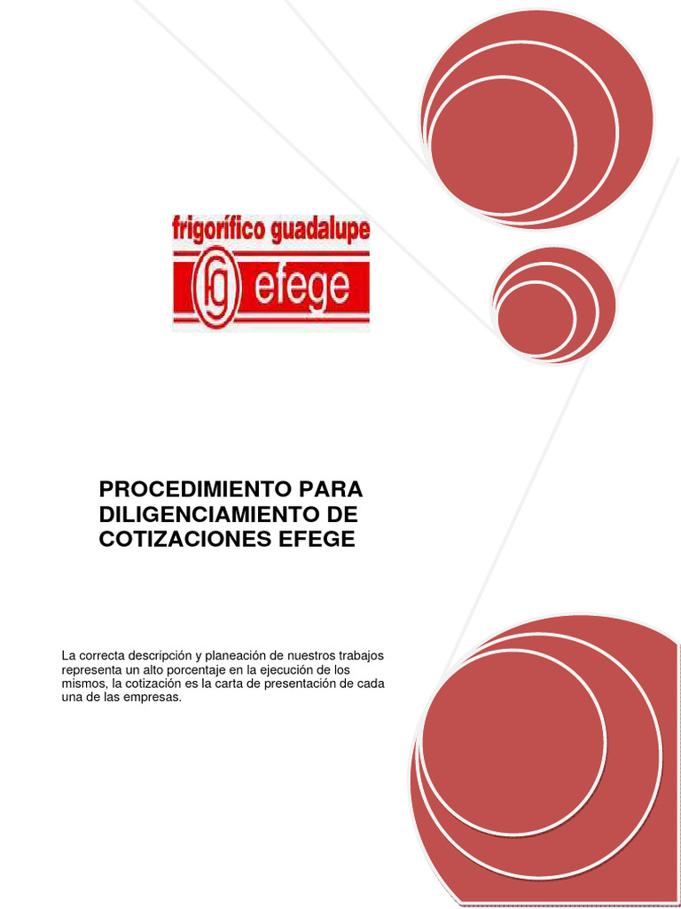 Guía para Cotizaciones en EFEGE | PDF | Business | Sistema de manejo de ...